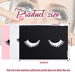 60 Pieces Eyelash Aftercare Bags Cosmetic Makeup Small Zipper Cases Travel Bags Lash Aftercare Accessories for Women Girls, 6 x 4 Inch