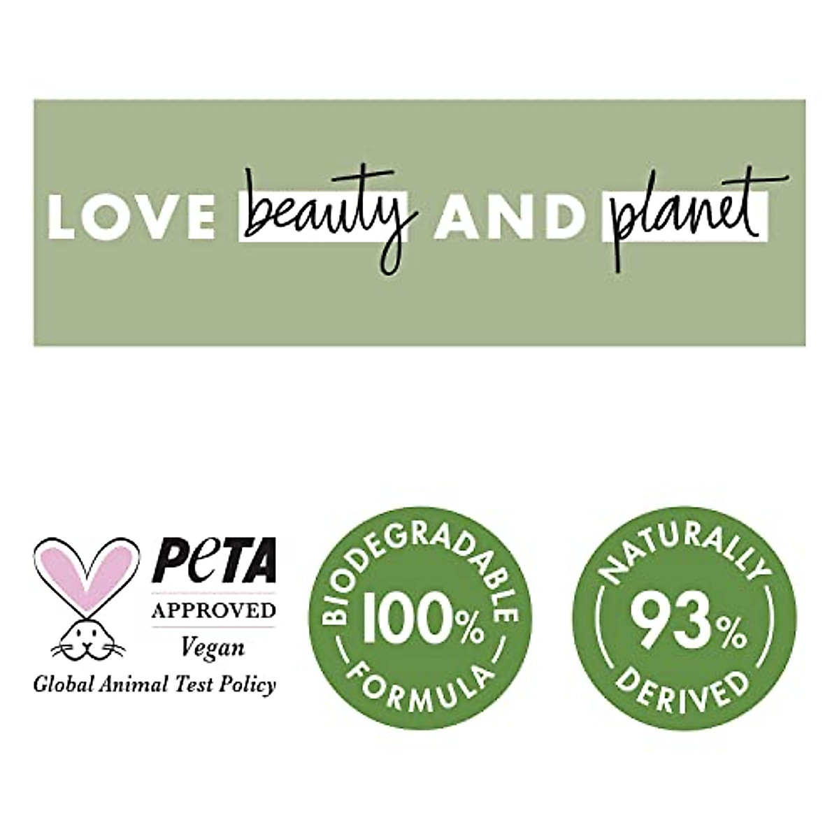 Love Beauty and Planet Radical Refresher 100% Biodegradable Shampoo Detoxifying & Purifying Tea Tree Oil & Eucalyptus Vegan Shampoo 0% Sulfates, Silicones, Parabens, and Dyes 13.5 oz