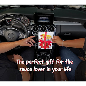 Saucemoto Dip Clip | Front & Back Seat Pack - Car Sauce Holder for Vents & Windows (2 Count Pack, Black)