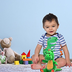 Funstuff Baby Boy Girl 5 Pack Animal Bodysuits Lion Panda Dinosaur Tiger Shark (0-3 Months)