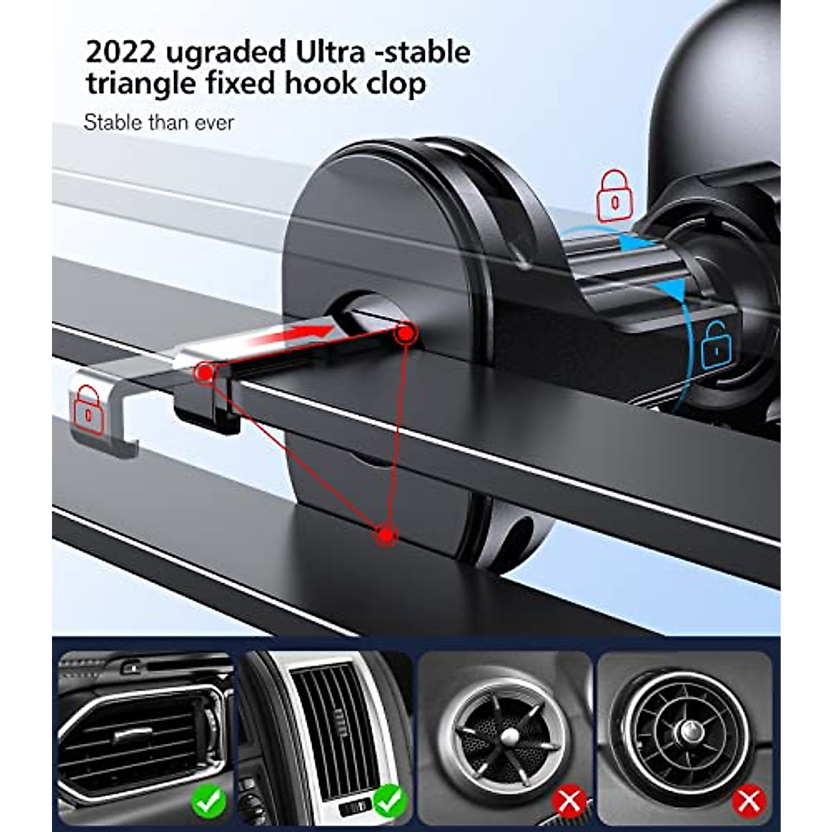 Magsafe Car Mount Charger for iPhone 14/13,Car Phone Holder Mount Wireless Charging Compatible with iPhone 13/13 Pro/Max/12/12 Pro/ 12 Pro Max/ 12 Mini,15W iPhone Charger Fast Charging