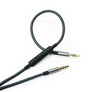 NewFantasia 3.5mm to 3.5mm Male Audio Cable Compatible with Skullcandy Hesh, Hesh 2, Hesh3, Crusher, Grind Headphones, Remote Volume Control Mic for Samsung Galaxy Xiaomi Huawei Android Phone