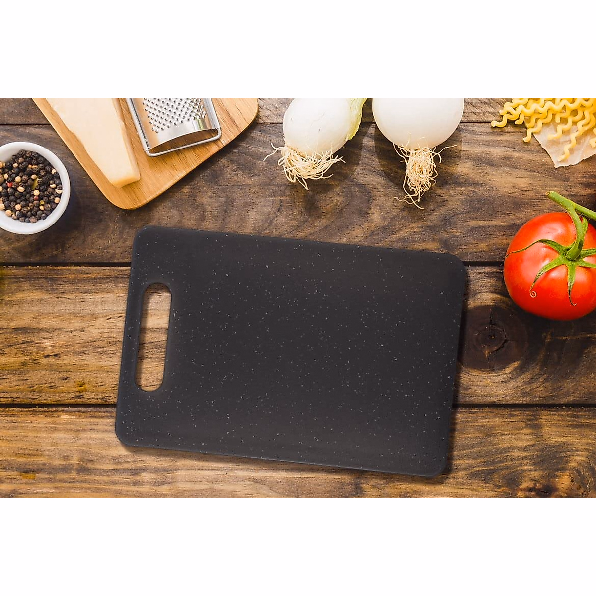 Luciano Housewares High Density Polypropylene Cutting Board, 11.75 x 7.87 inches, Grey, Gray (80576)