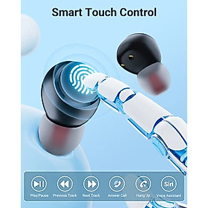 ZINGBIRD T62 & X15 Purple Wireless Earbuds Ear Buds Bluetooth Headphones with LED Power Display Charging Case Earphones in-Ear Earbud with Microphone for Android Cell Phone Gaming PC