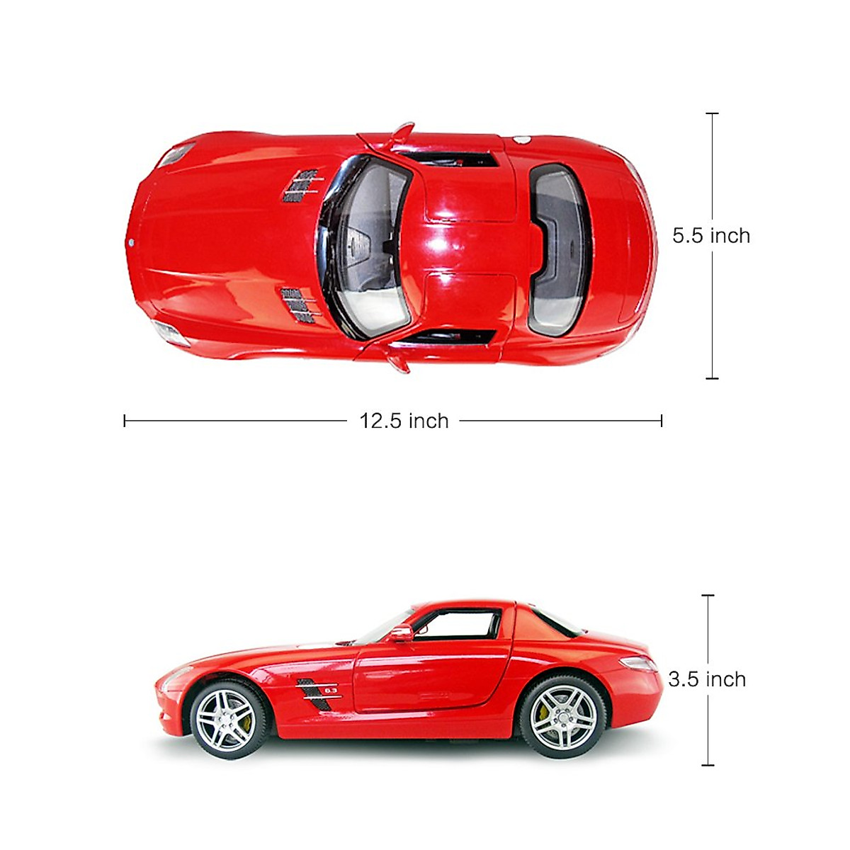 RASTAR RC Car | 1/14 Scale RC Mercedes-Benz SLS AMG Remote Control Car for Kids, Benz Model Car with Open Doors/Working Lights - Red