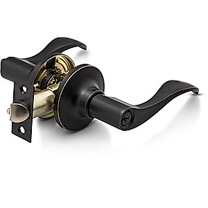 Berlin Modisch Entrance Lever Door Handle [Lock with Two Keys] for Office or Front Door with a Oil Rubbed Bronze Finish, Reversible for Right & Left Side, Entry Lever Classic Series