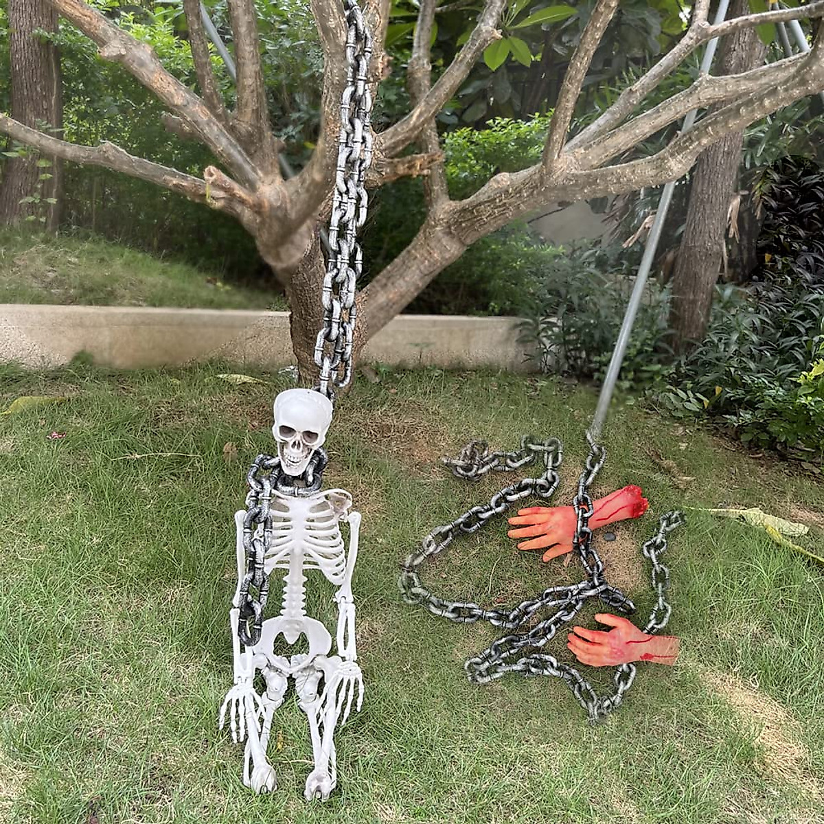 Lodou Halloween Decoration Chain,Plastic Chains Props,Halloween Costume Chain Prison Chain for Halloween Party Decoration Cosplay Accessory (2)