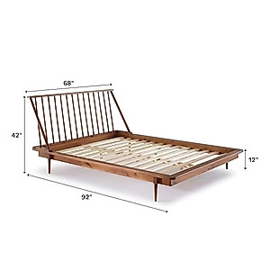 Walker Edison Lennon Platform, Queen (U.S. Standard), Black