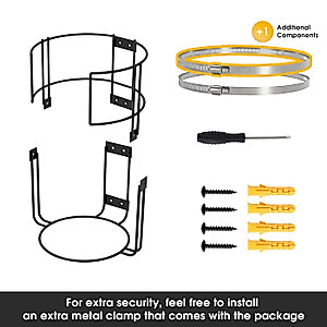 J JACKCUBE DESIGN Sturdy Metal Vertical Ball Storage Rack Standing Ball Holder Organizing Display Wall or Pole Mounted for 2 ball Storage Rack - MK735A