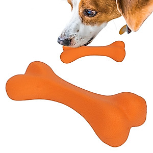 Dog Dental Chews Toy, Teeth Grinding Cleaning Dog Bone Toy Bite Resistant Interactive Rubber for Pet Supplies for Dog (S)