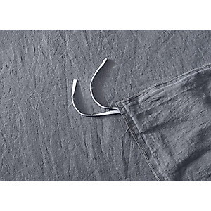 Sterling Creek Charlotte 3-Piece Washed Linen Cotton Duvet Cover Set - Soft Breathable Comforter Cover with Shams Set (King, Gray)