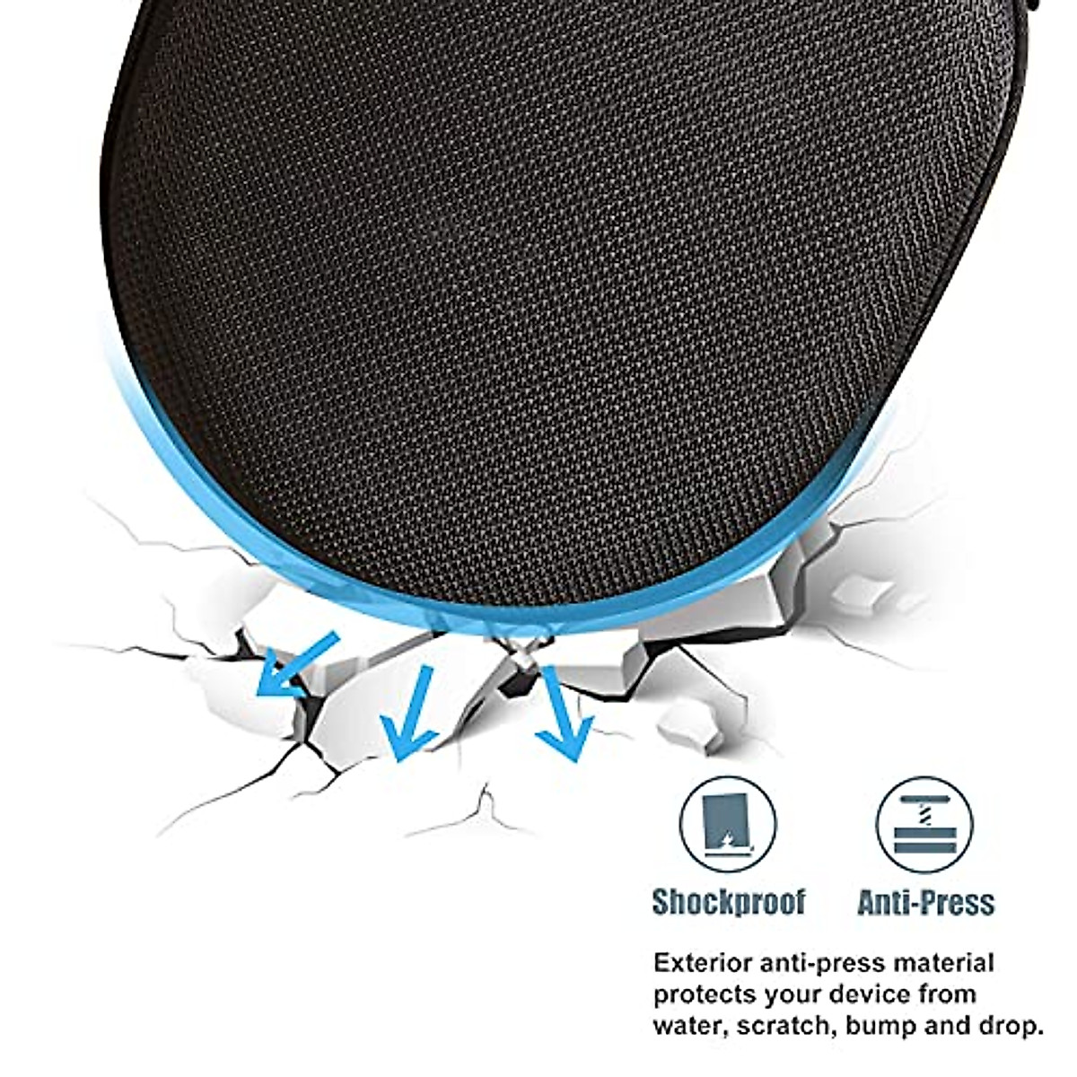 ProCase Hard Case for Sony WH1000XM5/ WH1000XM4/ WHXB910N/ WHCH710N/ WHXB900N/ Bose 700/ QC35 II Wireless Noise Cancelling Headphones, Travel Carrying Bag with 2 Dust Covers & a Storage Case -Black