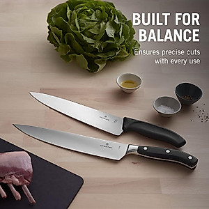 Chef's, 8 in, Black POM Handle