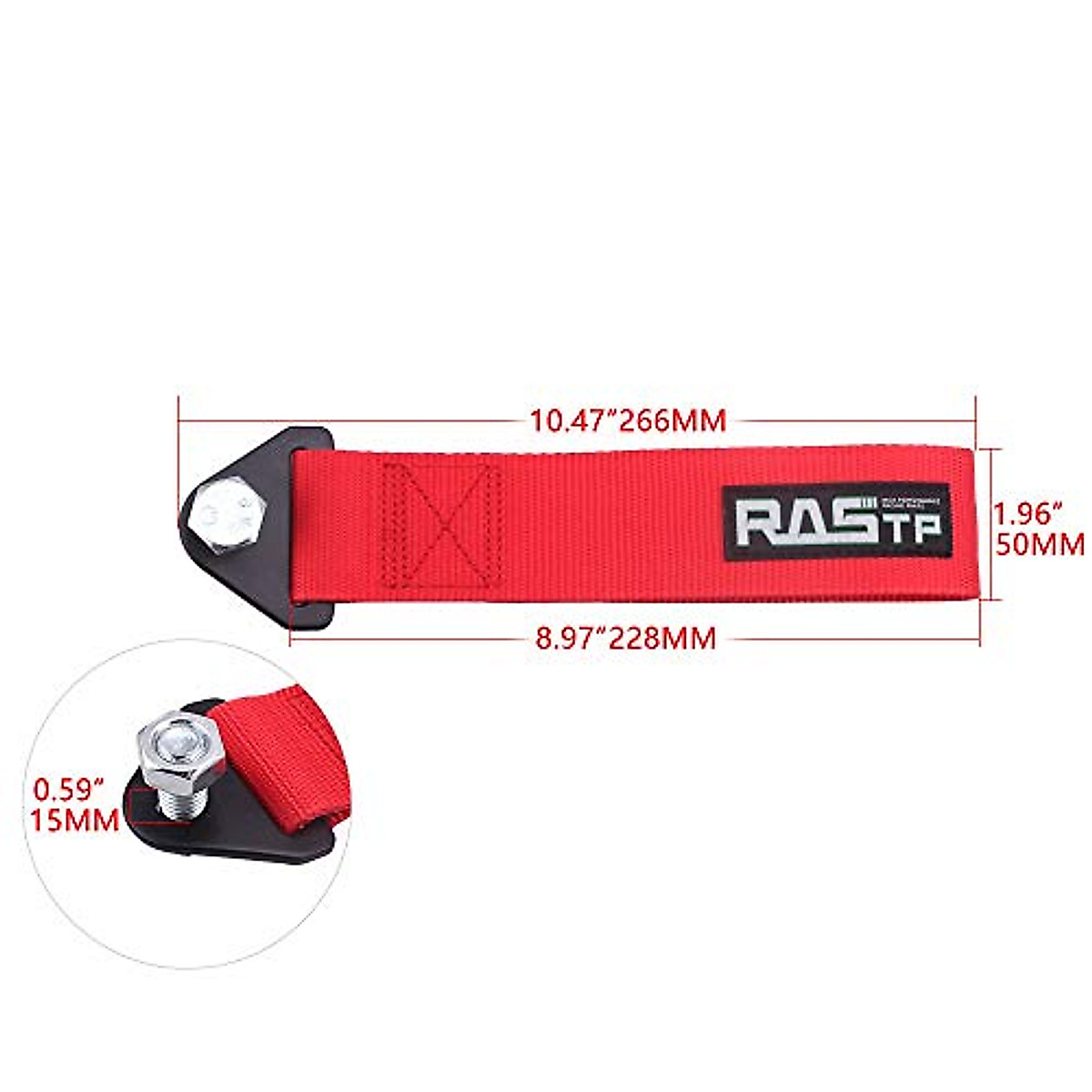 RASTP High Strength Racing Tow Strap (Red)