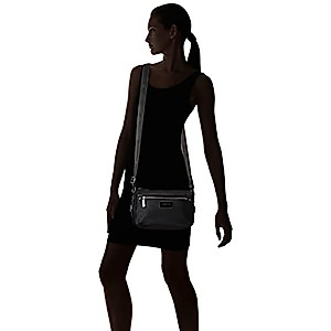 Calvin Klein Sussex Nylon Top Zip Crossbody, Black/Silver