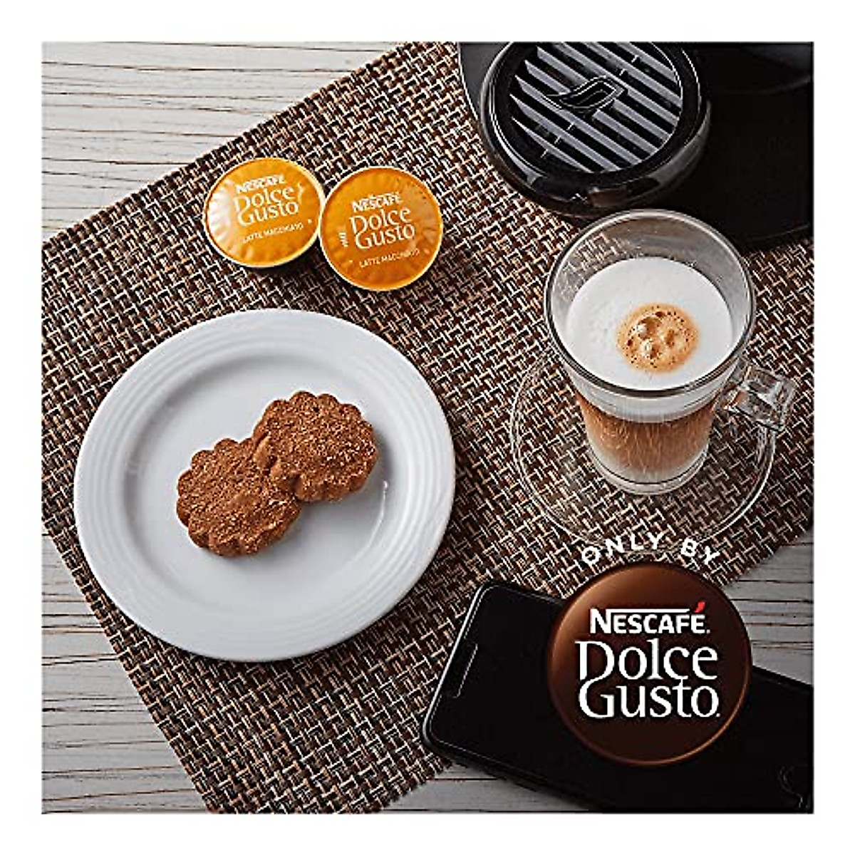 Nescafe Dolce Gusto Coffee Pods, Latte Macchiato, 16 capsules, Pack of 3
