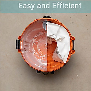 PACK 6 VF3502 Shop Vac Bags Compatible with Ridgid 12 to 16 Gallon Wet Dry Vac High Efficiency Vacuum Bag 23743 Replacement Dust Collector PS12