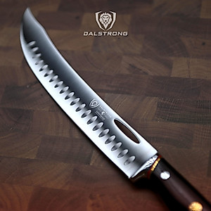 Dalstrong Butcher Knife - 10 inch - Centurion Series - Premium Swedish 14C28N High Carbon Stainless Steel - G10 Handle Meat Kitchen Knife - Razor Sharp Carving Breaking Knife - Sheath Included