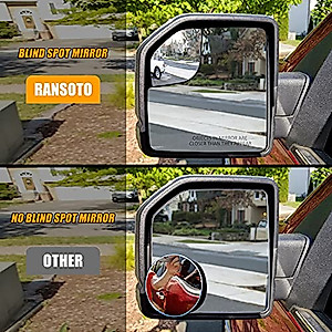 RANSOTO F150 Mirror Glass Right Blind Spot Passenger Side Heated Compatible with Ford F-150 2015 2016 2017 2018 2019 2020 Replace FL3Z17K707A