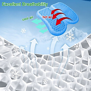 TaiBest Gel Seat Cushion for Long Sitting, Office Chair Cushion for Sciatica Pain Relief, Car Seat Cooling Pad, Gel Cushion for Wheelchair (Light Pink)