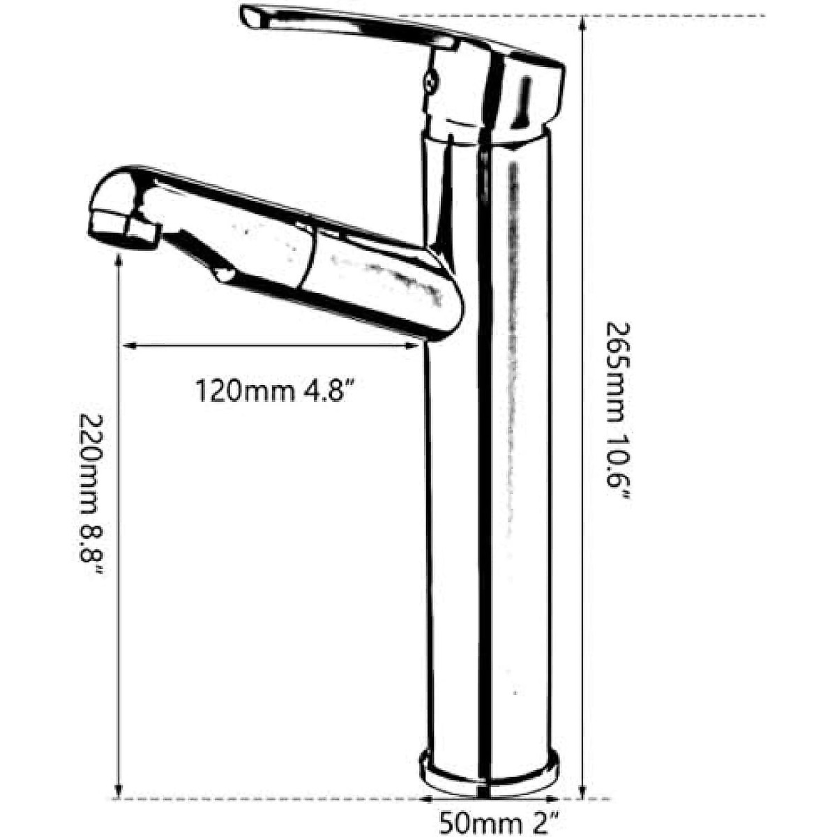 QFZFQOLSS Faucet Bath Basin Faucet Pull Out Mixer Chrome Faucet Sink Mixer Tap Vanity Hot Cold Water Bathroom Faucets,Kitchen faucets