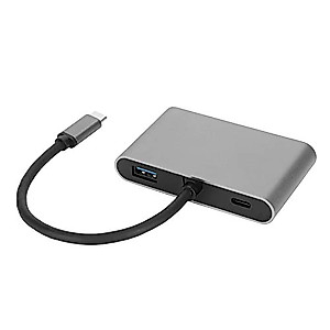 753 UCB C Hub, 5 in 1 USB Type C Hub with 2 HDMI 4K, 1080P HD VGA, PD Charging Port and Type C Port, USB C to HDMI VGA Adapter for Smart Phone, Laptop, Game Console