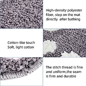 DIGHEIGG Bathroom Rugs, Bath Mats Water Absorbent Non-Slip for Bathroom, Shower, Room, Soft Microfiber Bath Mat Machine Washable Bath Mat Big Feet Bathroom Mat (Gray 16x24&#039;&#039;)