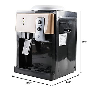 YILIKISS Top Loading Countertop Water Cooler Dispenser, Room Temperature, Hot & Cold Water Dispenser, Holds 3 & 5 Gallon Bottles, Mini Desktop Table Electric Drinking Machine
