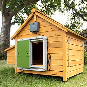 Omlet Automatic Chicken Coop Door Opener Operated by Light Sensor or Timer | Easy to Install, No Maintenance Required | Improves Coop Security and Insulation | Built-in Safety Sensors | Green