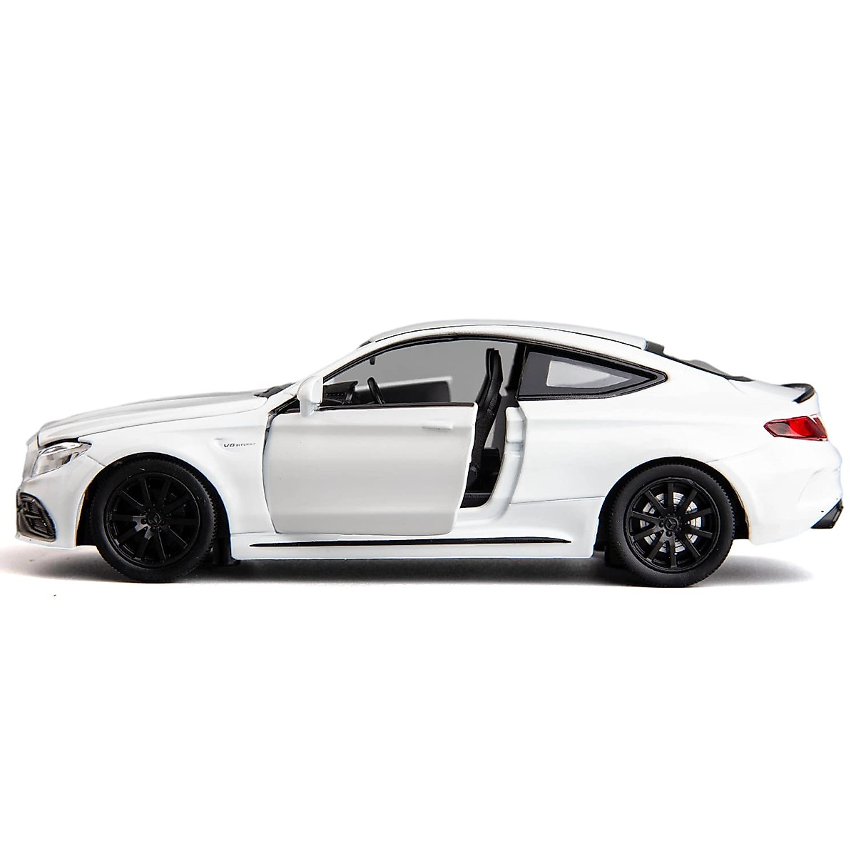 RMZ City Compatible for 1:32 Mercedes C63 AMG Model, Diecast Alloy Pull Back Toy Car with Sound and Light Toy for Girls and Boys Kids Toys Pink