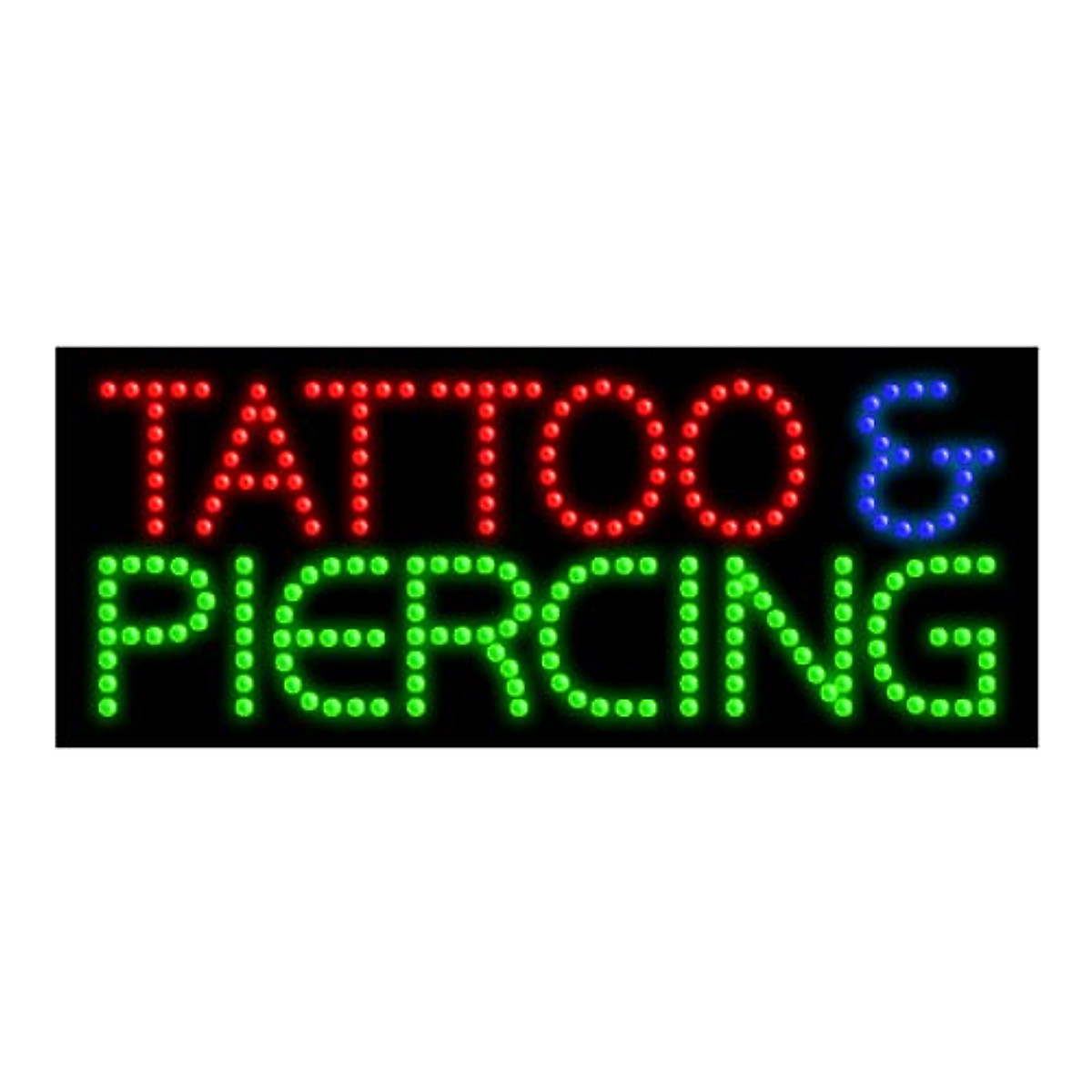 Tattoo & Piercing led dots sign #20298