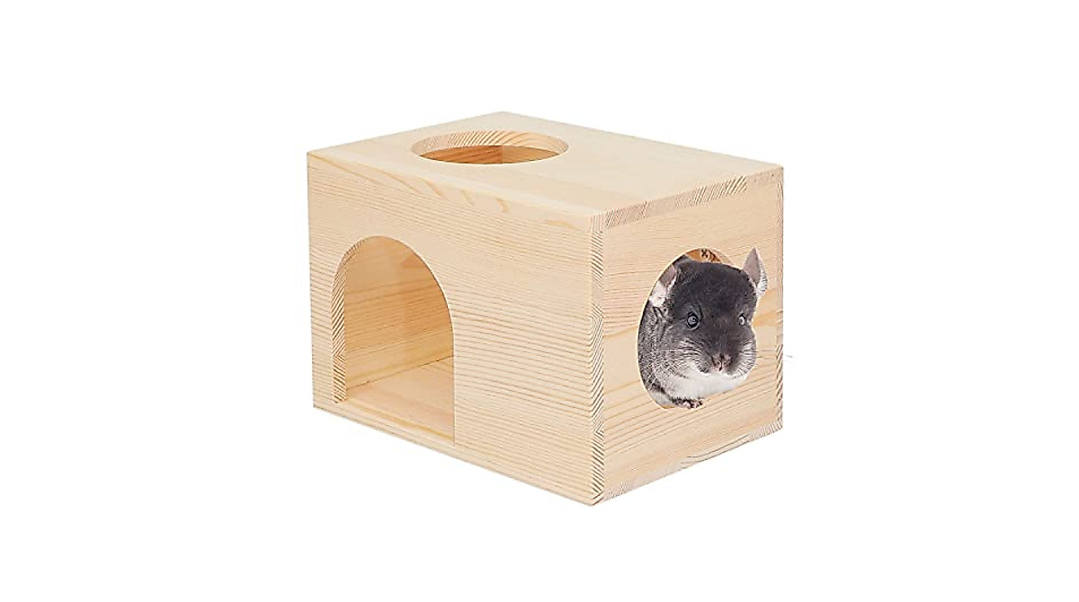 C-LIGHT Wooden Pet Hideout for Chinchillas & Small Animals