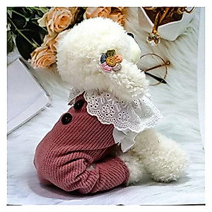 PROEES Small Dog Jumpsuit Pets Clothes Suits Puppy Dog Overalls Clothing (Color : Khaki, Size : Medium)