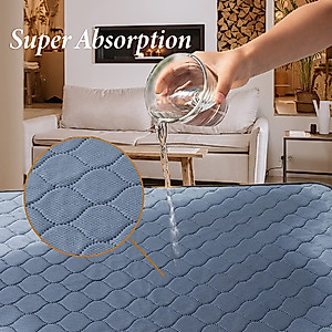 Washable Pee Pads for Dogs - 2-Pack Thick Heavy Absorbency Reusable Pee Pads Prevent Leakage Non-Slip, Waterproof Pet Training Pads for Puppy Playpen, Crate, Whelping Box, Potty Training, Grey