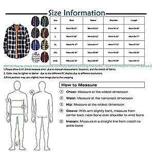 RTRDE Winter Jackets For Men, Mens Long Sleeve Shirt Jacket Fleece Lined Plaid Coat Button Down Outwear Quilted Jacket Shirt Jacket Chamarras Para Hombres Frio Jacket Men Big And Tall (XXL, Red)