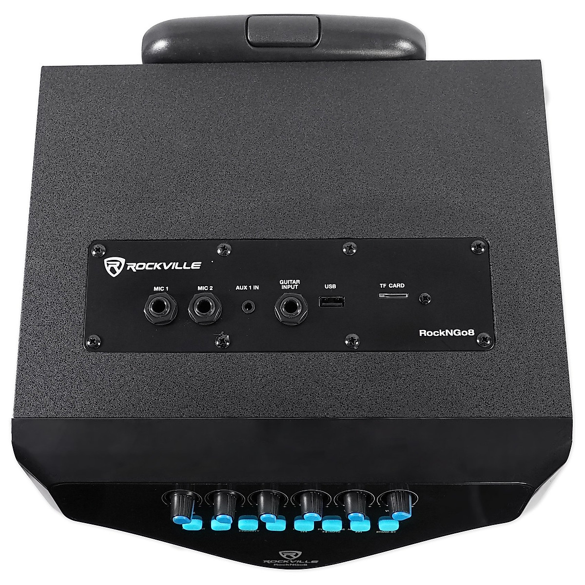 Rockville ROCKnGo 8" Rechargeable PA Speaker w/Bluetooth+Headset+Wireless Mic