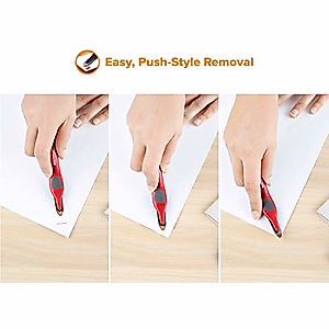 Bostitch Office Bostitch Professional Magnetic Easy Staple Remover Tool 3 Pack Red Colored Staple Puller Stick