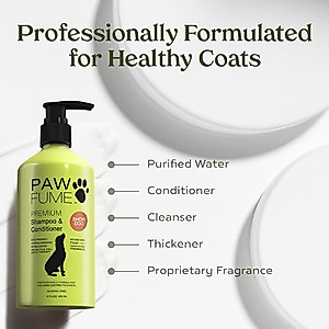 Pawfume Dog Shampoo and Conditioner – Hypoallergenic Dog Shampoo for Smelly Dogs – Best Dog Shampoos & Conditioners – Probiotic Pet Shampoo for Dogs – Best Dog Shampoo for Puppies (Show Dog, 2-Pack)