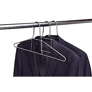 Quality Hangers 30 Extra Heavy Duty Anti Theft Security Metal Coat Hanger Suit Hangers with Polished Chrome, Supports 200LB, Closed Loop Coat Hangers (30)