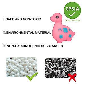 DuLaSeed Baby Toys,6 Packs Light Up Dinosaur Bath Toys, Floating Rubber Water Toys for Toddlers 1-3,Pool Bathtub Shower Toys for Kids Preschool in Christmas Birthday