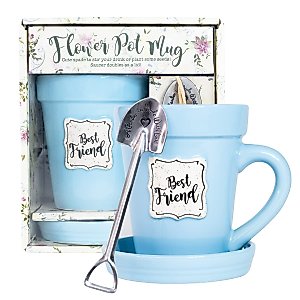 Divinity Boutique Blue Flower Pot Mug - Best Friend