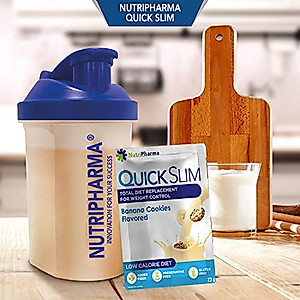NUTRIPHARMA Quick Slim Nutritional Protein Shaker Bottles 17 oz Mixing Cups BPA Free Mix & Drink Shakes Smoothies Water