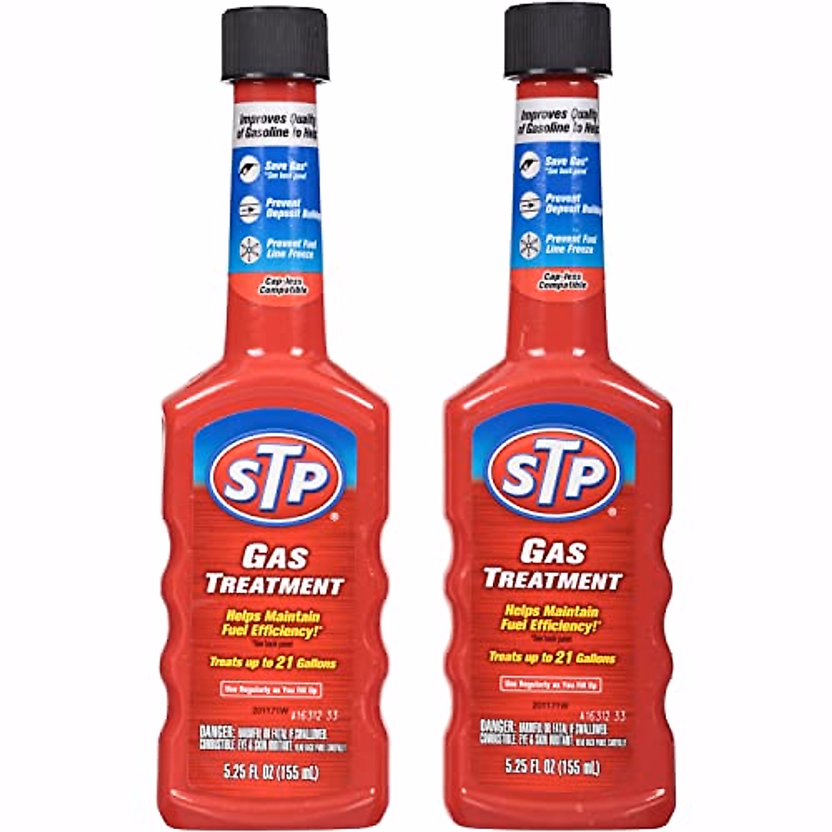 Gas Treatment, Bottled Fuel System Cleaner Improves Gas Quality, 5.25 Oz, 2 Count, STP