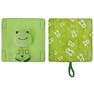 Baby Car Seat Belt Strap Covers -Double Sided Cartoon Animal Soft Infant Seat Belt Shoudler Pads for Baby (Green Frog)