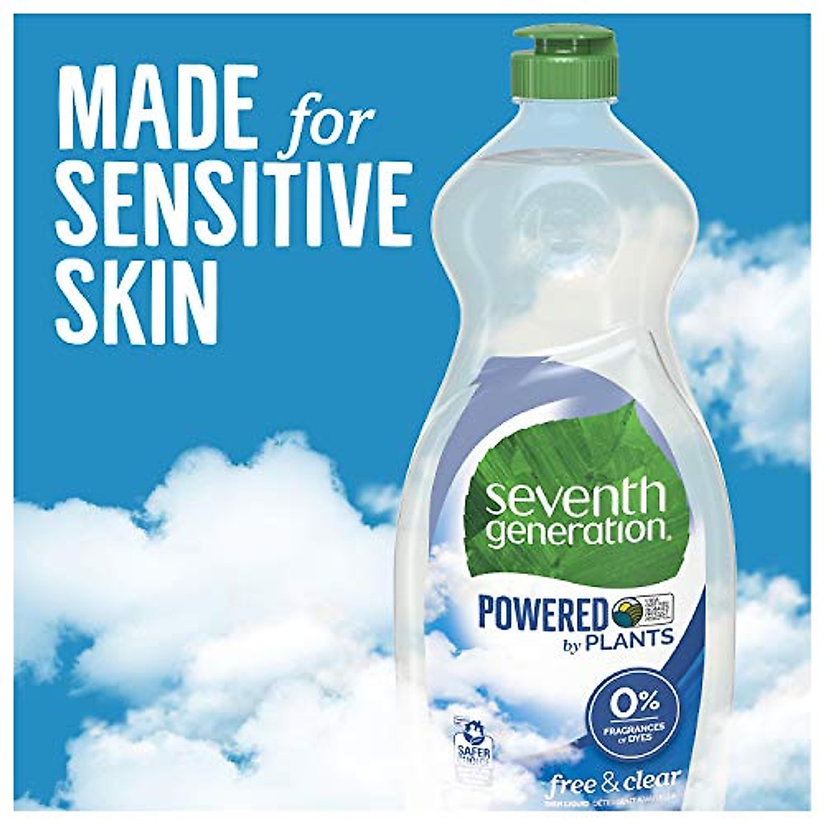 Seventh Generation Dish Liquid Soap, Free & Clear, 25 oz (Packaging May Vary)