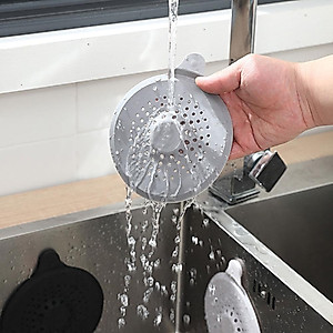 Drain Hair Catcher,Silicone Drain Protector,Bathroom Kitchen Sink Drain Strainer,Hair Catcher Shower Drain Covers Protector,Silicone Hair Strainer for Bathtub, Bathroom,Easy to Install and Clean