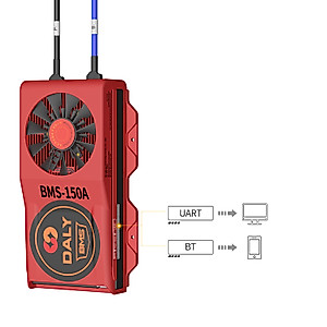 DALY 12V Smart BMS 150A Li-ion 3S Batteries Protecion Board with Cooling Fan and Bluetooth Module for Rated 3.7V Lithium Power Bank(Smart BMS,150A Fan)