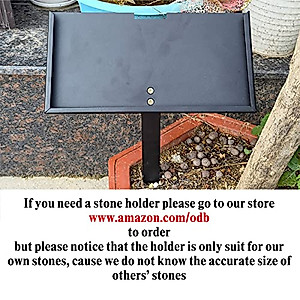 ODB Personalized Pet Memorial Stones, Black Granite Memorial Garden Stone Engraved with Photo, Gifts for Someone Who Lost a Loved One, or Pet, Dog, Cat (with Photo)