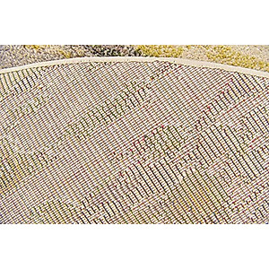 Unique Loom Chromatic Collection Modern Rustic & Vibrant Abstract Area Rug for Any Home Décor, 8' 0" x 8' 0", Beige/Gray