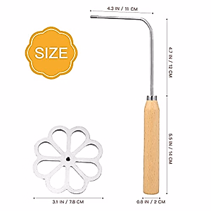 Flower Rosette Iron Waffle Molds: Creative Cake Printing Cookie Pastry Mold with Handle for Dessert Biscuit Waffle Baking Gadget